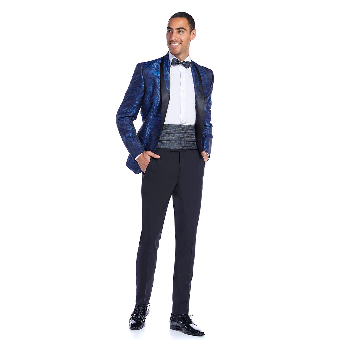 Saco solapa de shawl con corte – Moments